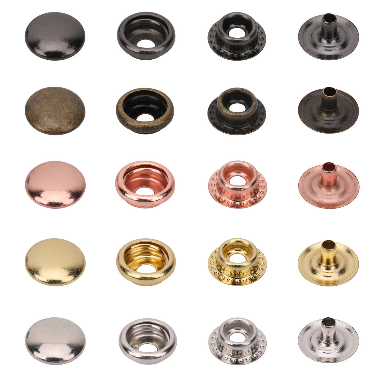 Large Iron Ring Spring Press Studs - Pack of 10 – TrimmingShop