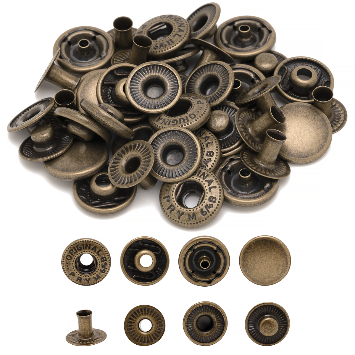 PRYM 15mm S Spring Press Studs (10 Sets) - Trimming Shop