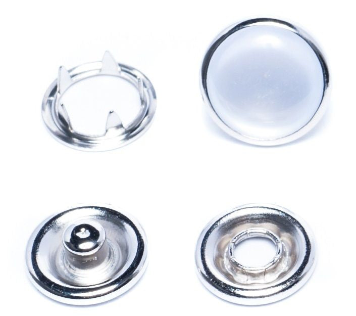 10mm Pearl Cap Snap Poppers (Pack of 10) - Trimming Shop – TrimmingShop